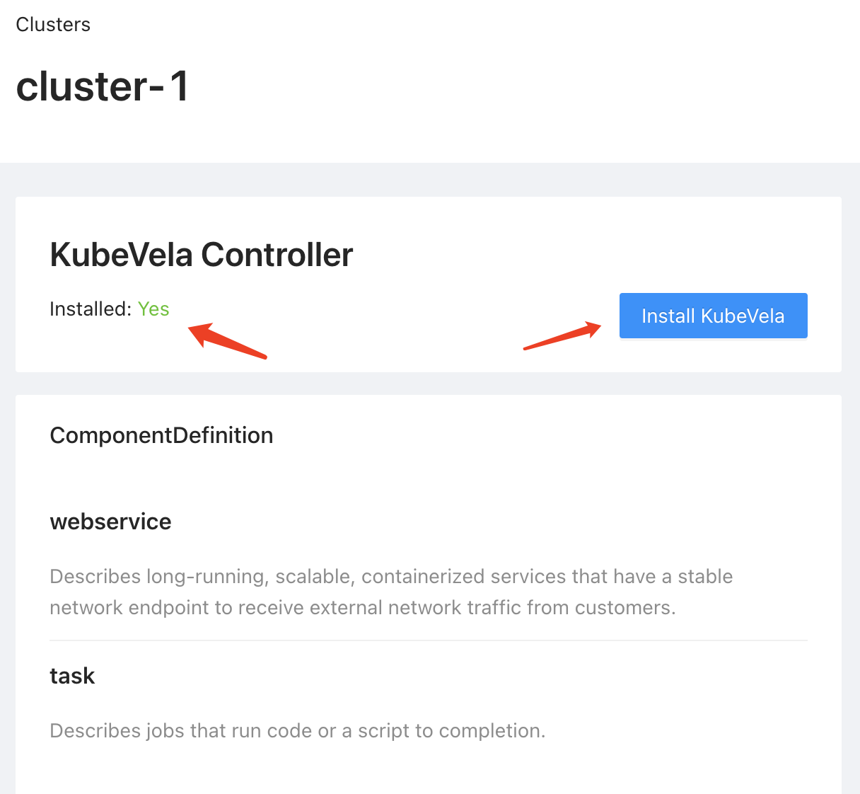 Implement isVelaInstalled and fix installVelaController · Issue #99 · kubevela/velaux · GitHub