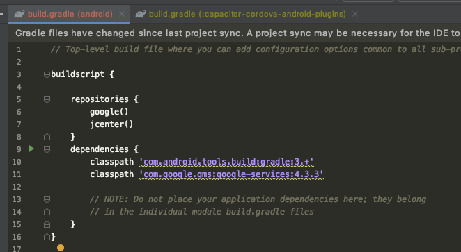 bug: @capacitor/android@2.4.5 - Android build error due to gradle v3.6.1 · Issue #3982 · ionic ...
