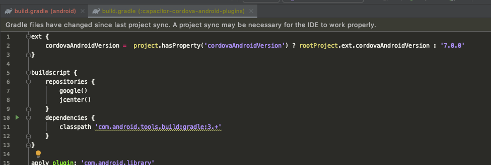 Bug Capacitorandroid245 Android Build Error Due To Gradle V361 · Issue 3982 · Ionic