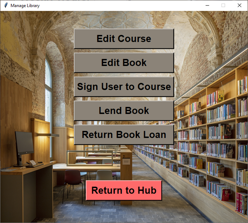 GitHub - LiorSB/LibrarySystem: Library system designed in python by OOP with tkinter for the GUI
