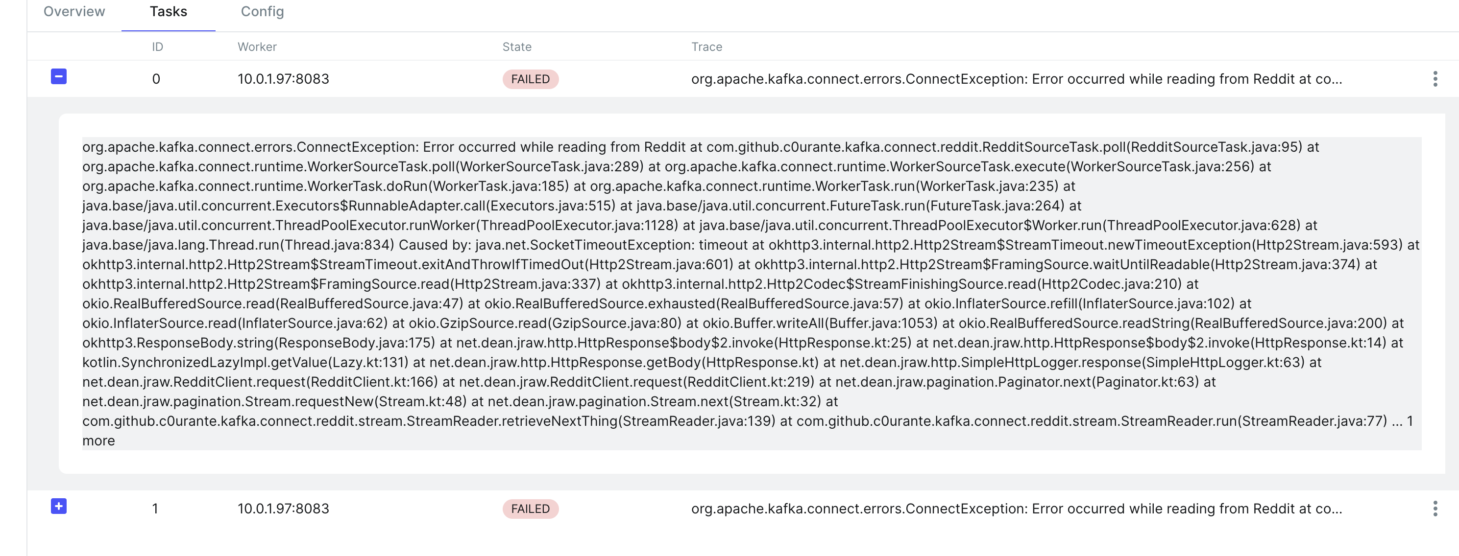 Fixing bug 2320 and 2321 - Hide KC connectors' stacktraces into a spoiler #2320 #2321 by kristi ...