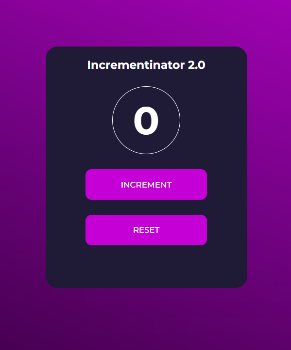 Want to add a beginner friendly Js project incrementinator 2.0 with a nice UI using CSS Flexbox ...
