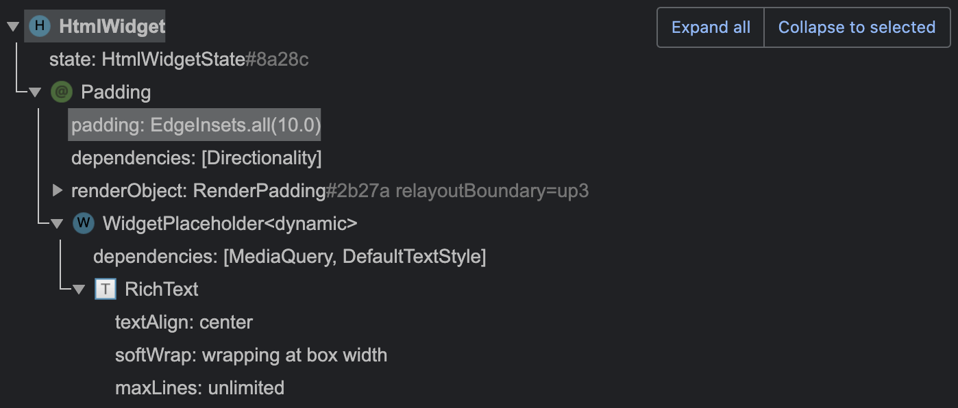 Phantom padding on parent widget · Issue #225 · daohoangson/flutter_widget_from_html · GitHub