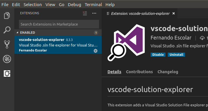 Solution Explorer is not showing in Explorer view (Ubuntu 18.04 - VS ...