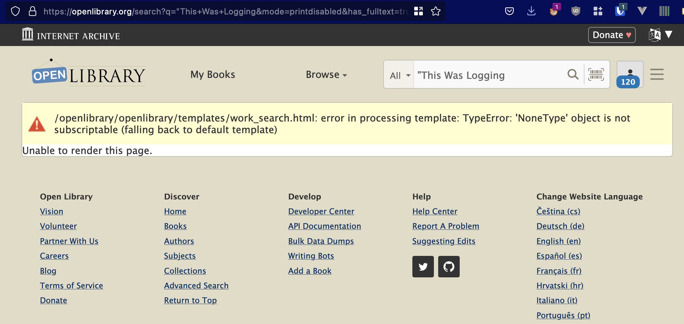 Search breaks when you have one " (double quote) · Issue #8416 · internetarchive/openlibrary ...