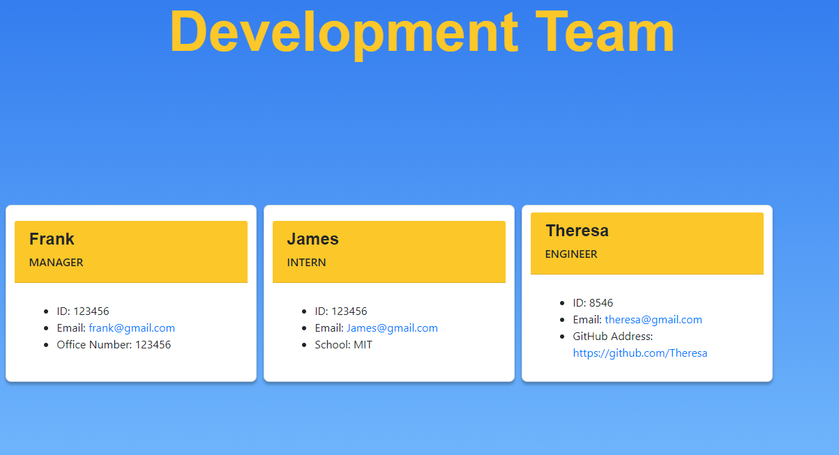 GitHub - KvTsira/team-profile-generator