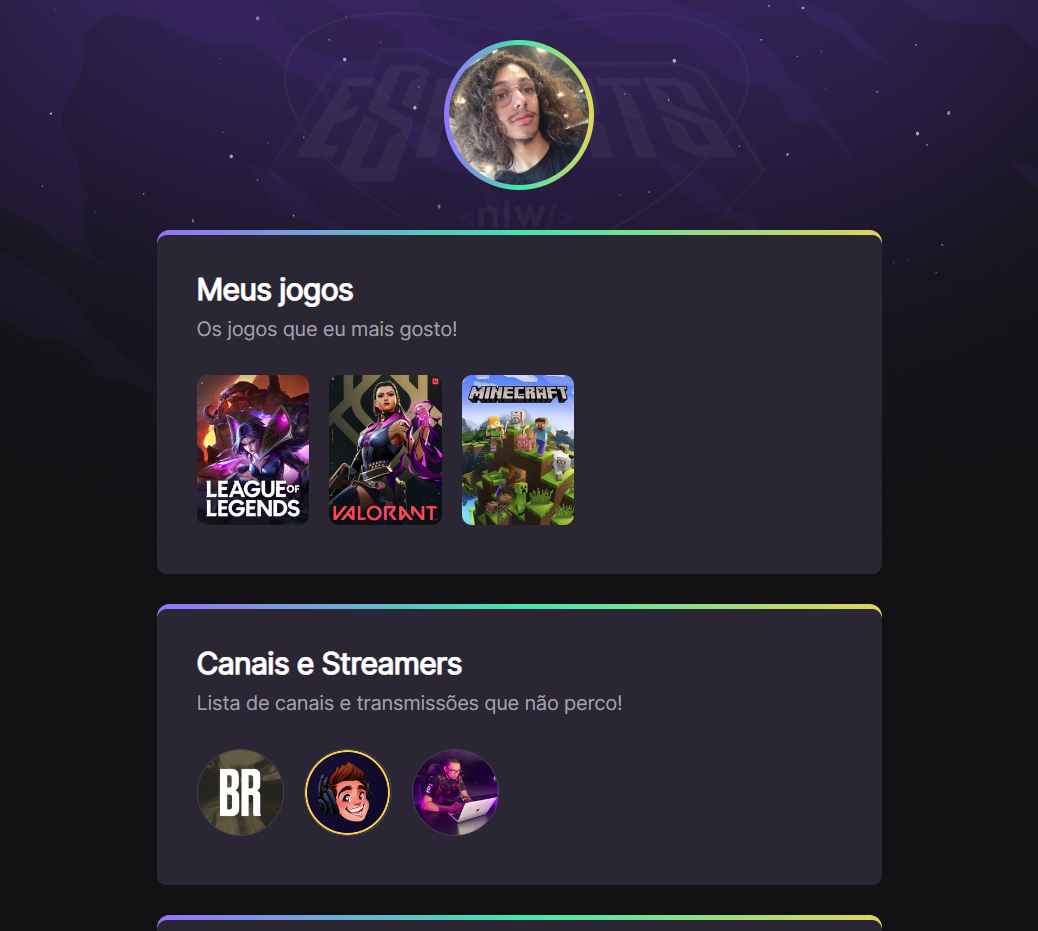 GitHub - Serignolli/NLW-eSports-Explorer: Projeto de landing page criado durante a NLW eSports ...