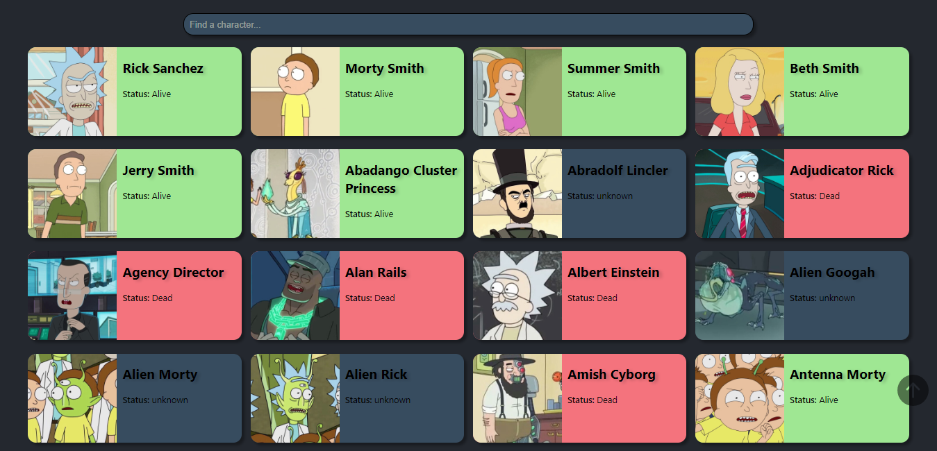 GitHub - brunogoncalvess/rick-and-morty: A React.js project of a application that consumes the ...