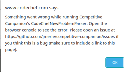extension not working on codechef. · Issue #318 · jmerle/competitive-companion · GitHub