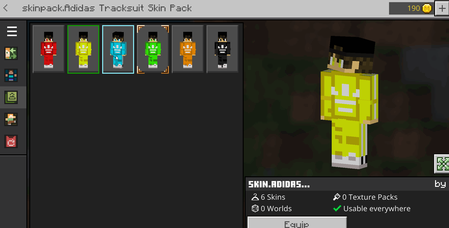 GitHub - abdulfadel/Minecraft-Bedrock-Skins: Adidas Tracksuit Skinpack ...