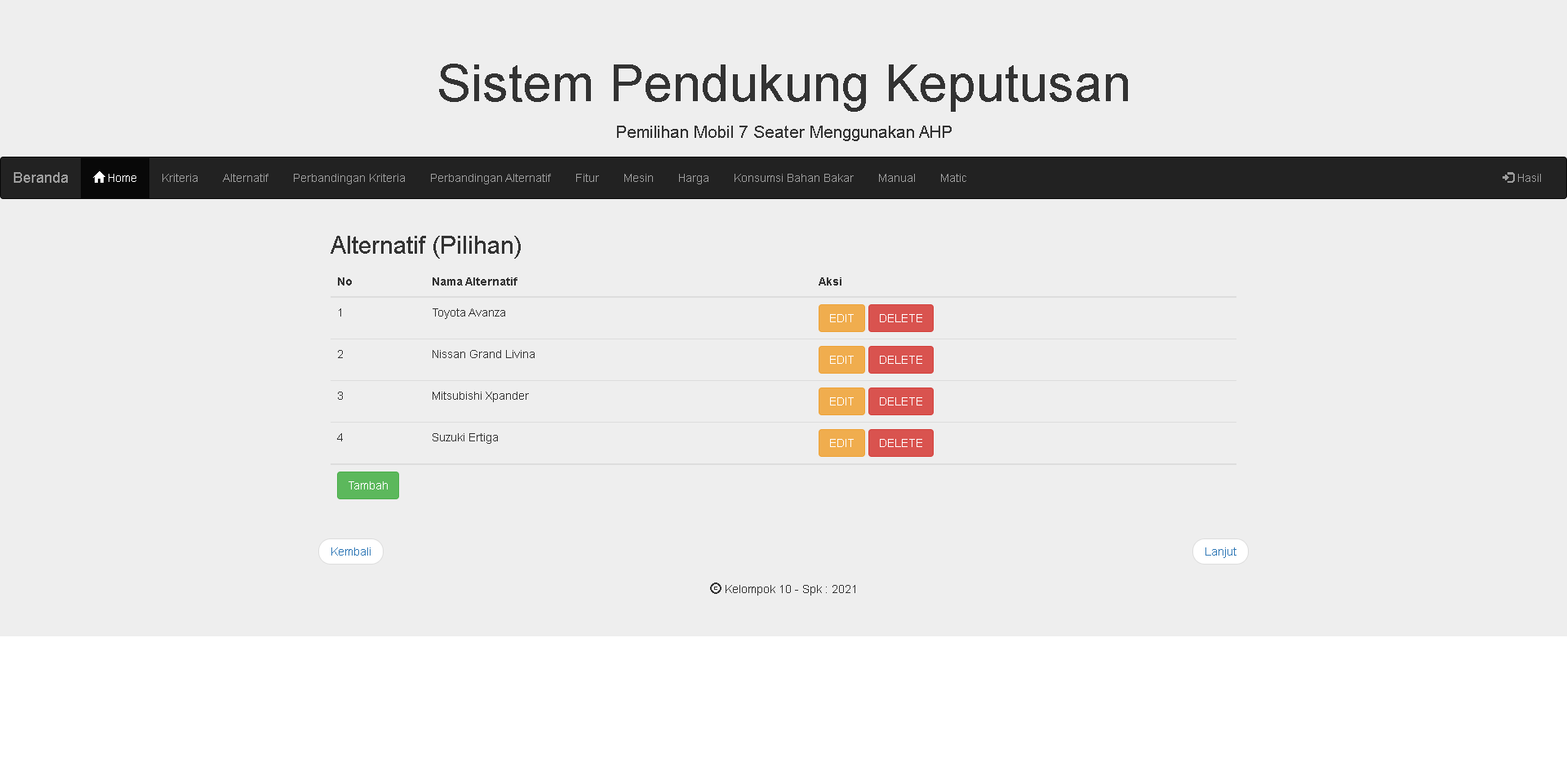 GitHub - DimasPrananda/Pemilihan-Mobil-7-Seater-dengan-Metode-AHP: Aplikasi ini