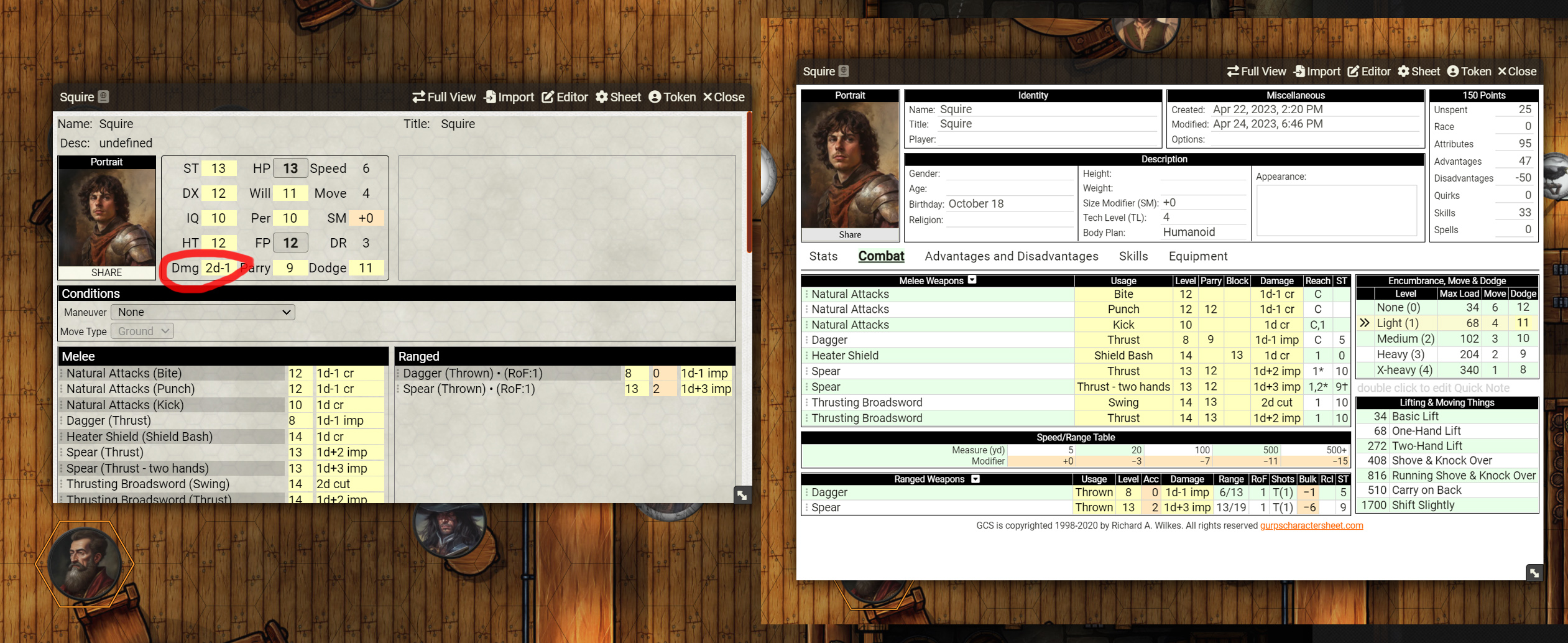 NPC/mini sheet statistics differ from full sheet · Issue #1805 ...