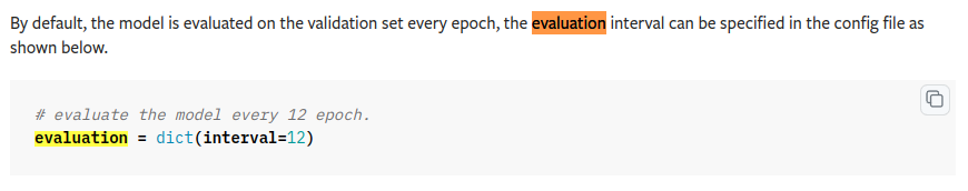 Evaluation Interval Vs Validation Interval · Issue 6380 · Open Mmlabmmdetection · Github 