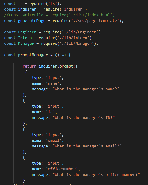 GitHub - besparza90/team-profile-generator