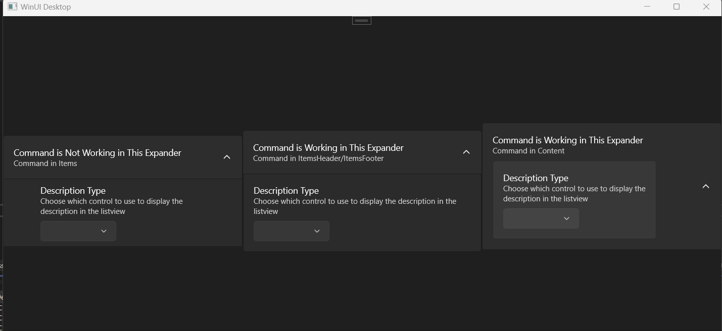 Using Command and ComboBox is not working in SettingsExpander.Items · Issue #445 ...