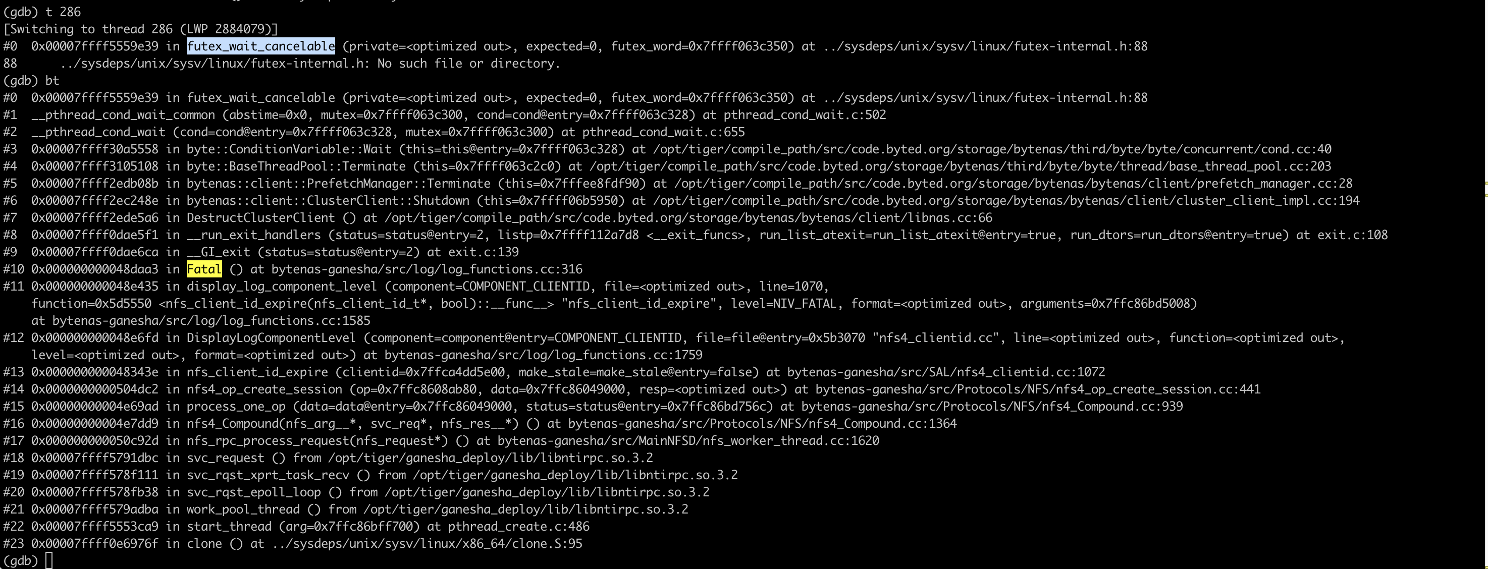 Exit immediately when LogFatal · Issue #799 · nfs-ganesha/nfs-ganesha · GitHub