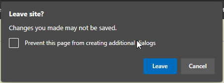 Warning before leaving/closing edited window · Issue #2664 · kiwitcms/Kiwi · GitHub