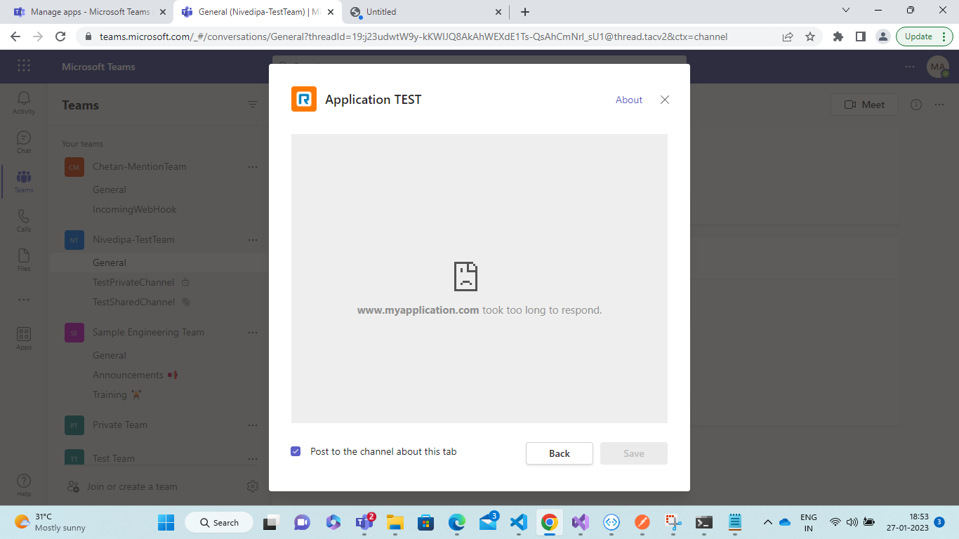 Updating a custom Teams app with a new manifest containing Resource Specific Consent (RSC) doesn ...