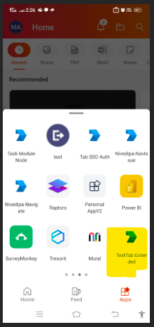App not loading on M365 android app, no changes were done on tab or app ...