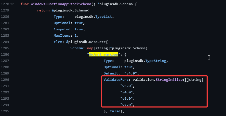 Documentation Flaw On Attribute Dotnet Version In Azurerm Windows Function App Resource