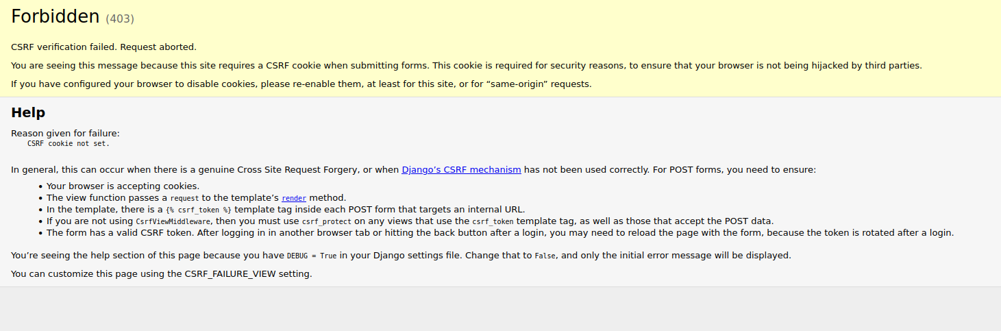 Cookie csrftoken has a Secure flag set in http:// cases too · Issue ...