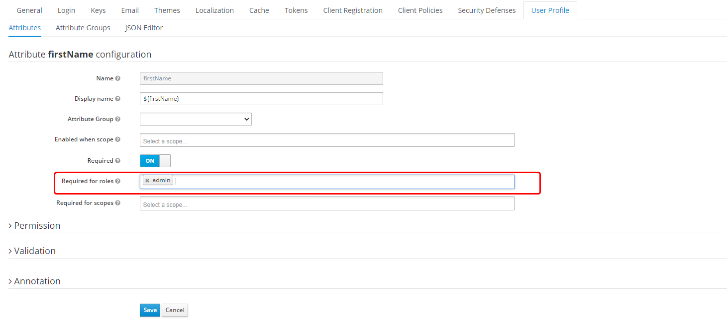 Managing User Profile issue caused by different realm in the KeycloakContext during the import ...