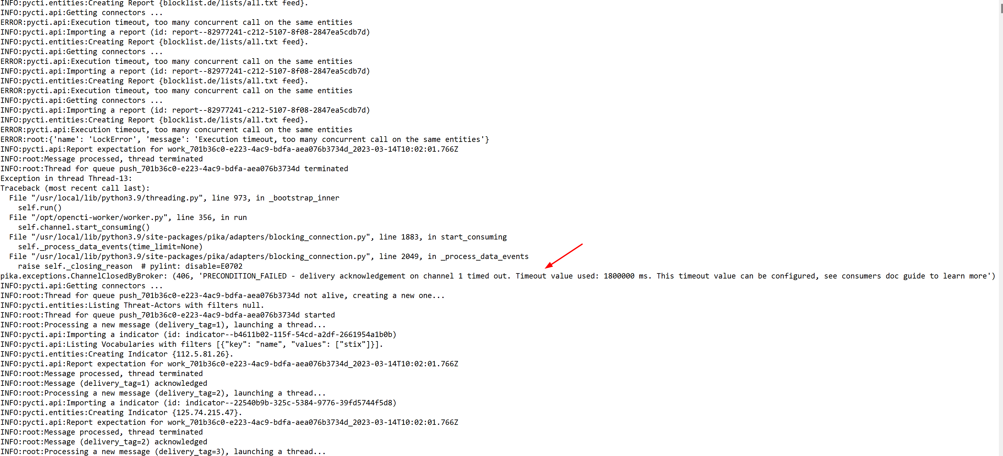 too many concurrent call on the same entity · Issue #3019 · OpenCTI-Platform/opencti · GitHub