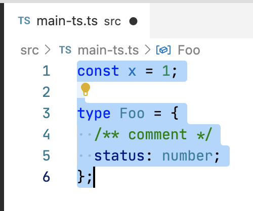 Smart select does not select TypeScript object type · Issue #39618 ...