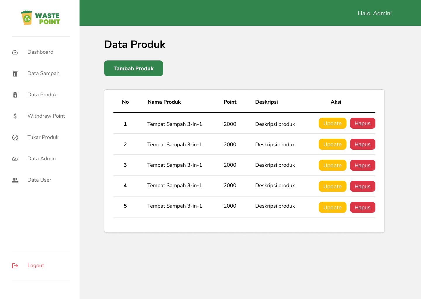 [S1-PBI3] Pengelolaan Data Produk Pemilahan Sampah · Issue #3 · SI-RPL ...