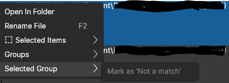 Cannot select Mark as 'Not a match' on multiple groups · Issue #227 · 0x90d/videoduplicatefinder ...