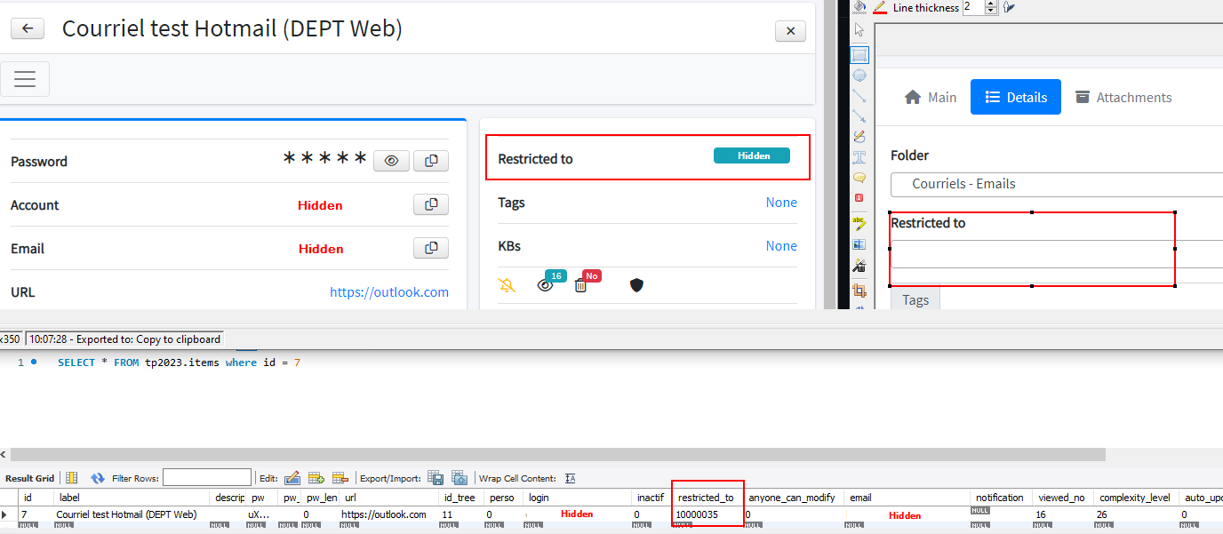 Restricted To Field Issue · Issue 3502 · Nilsteampassnet Teampass · Github