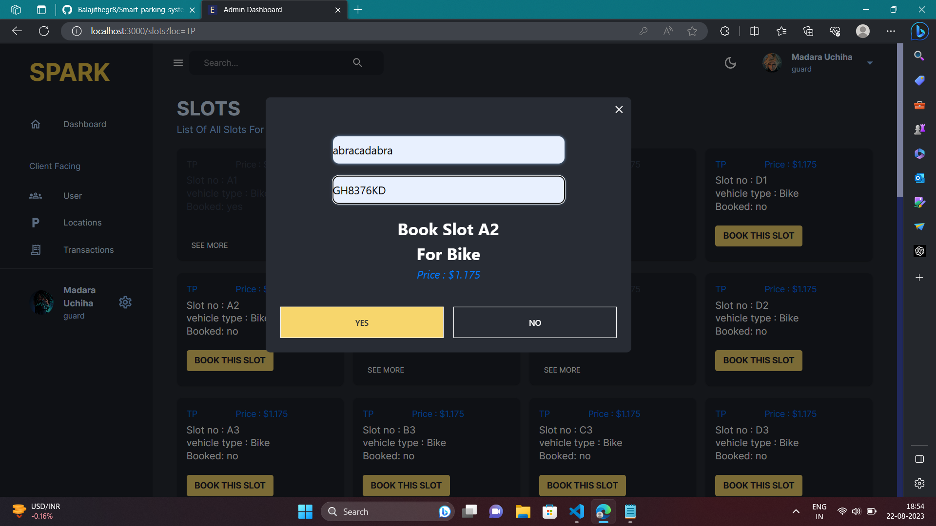 GitHub - Balajithegr8/Smart-parking-system