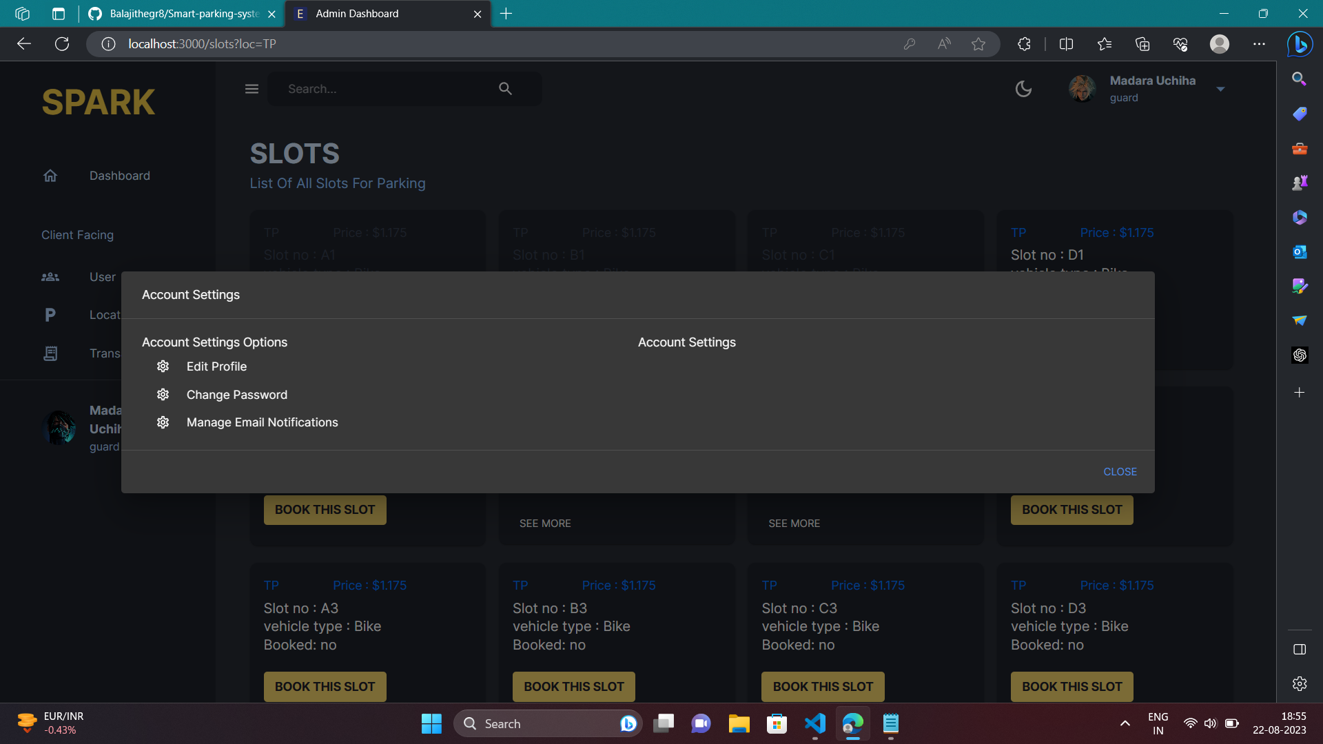 GitHub - Balajithegr8/Smart-parking-system