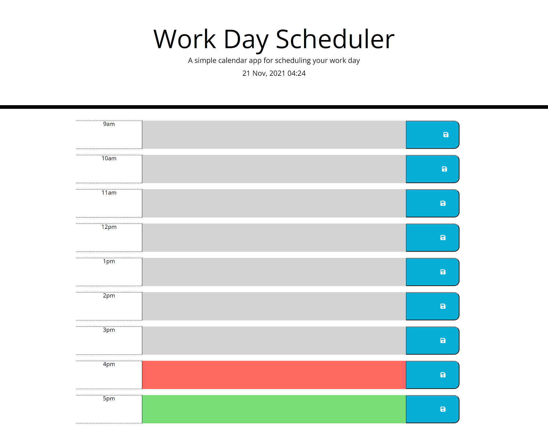GitHub - mollyrendon/workday-scheduler