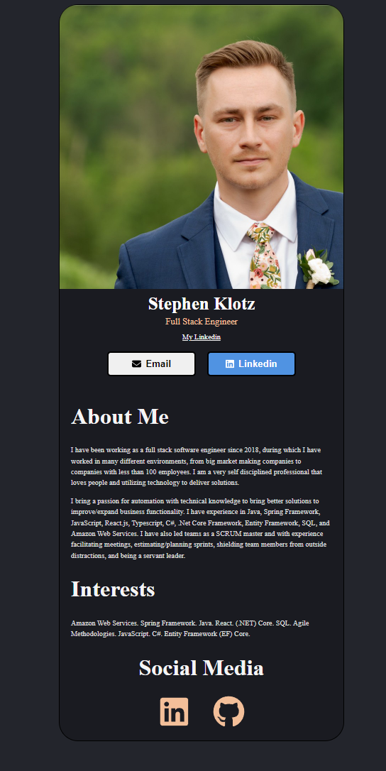 GitHub - klotzey13/react-learning-business-card: Business Card React Learning Project