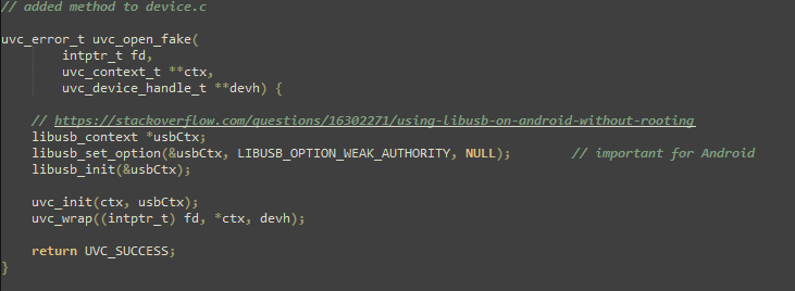 Doesn't work for android · Issue #190 · libuvc/libuvc · GitHub
