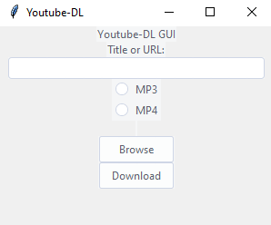 GitHub - reiluk/YoutubeDLGUI: A simple GUI for youtube-dl using Tkinter.