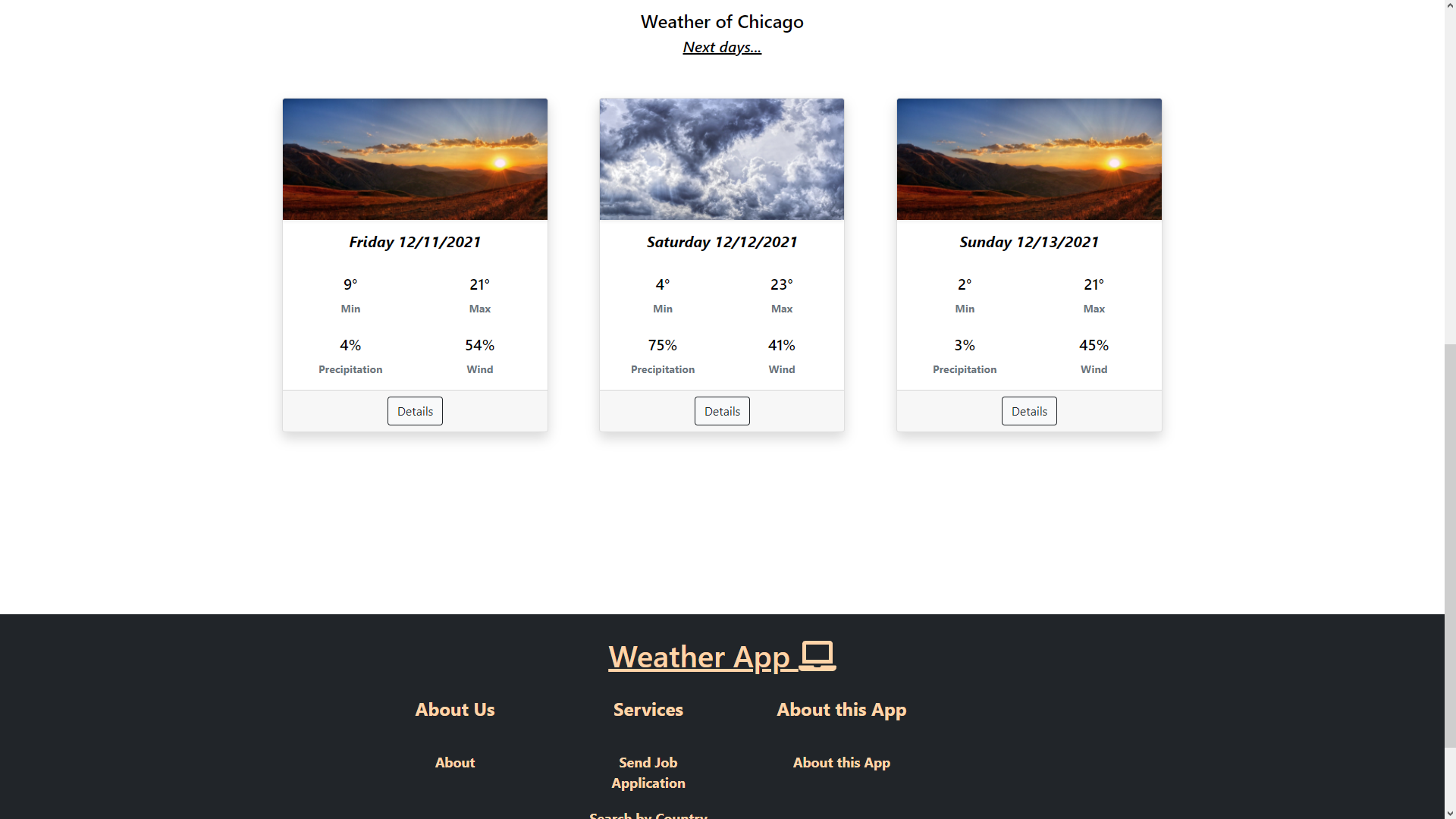GitHub - misa301222/weather-app: Weather WebPage Simulation using React with Typescript. Front ...
