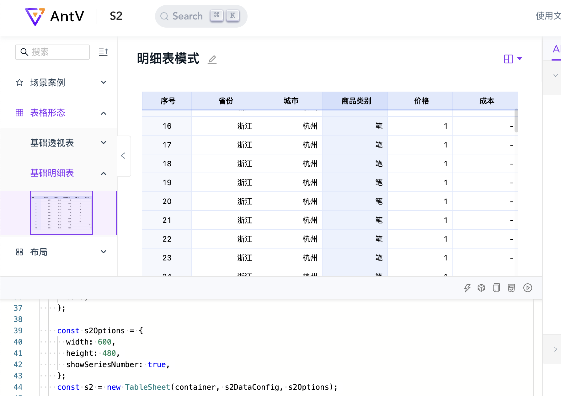 🐛明细表大数据量下滚动条无法滚动到顶部 · Issue #1528 · antvis/S2 · GitHub