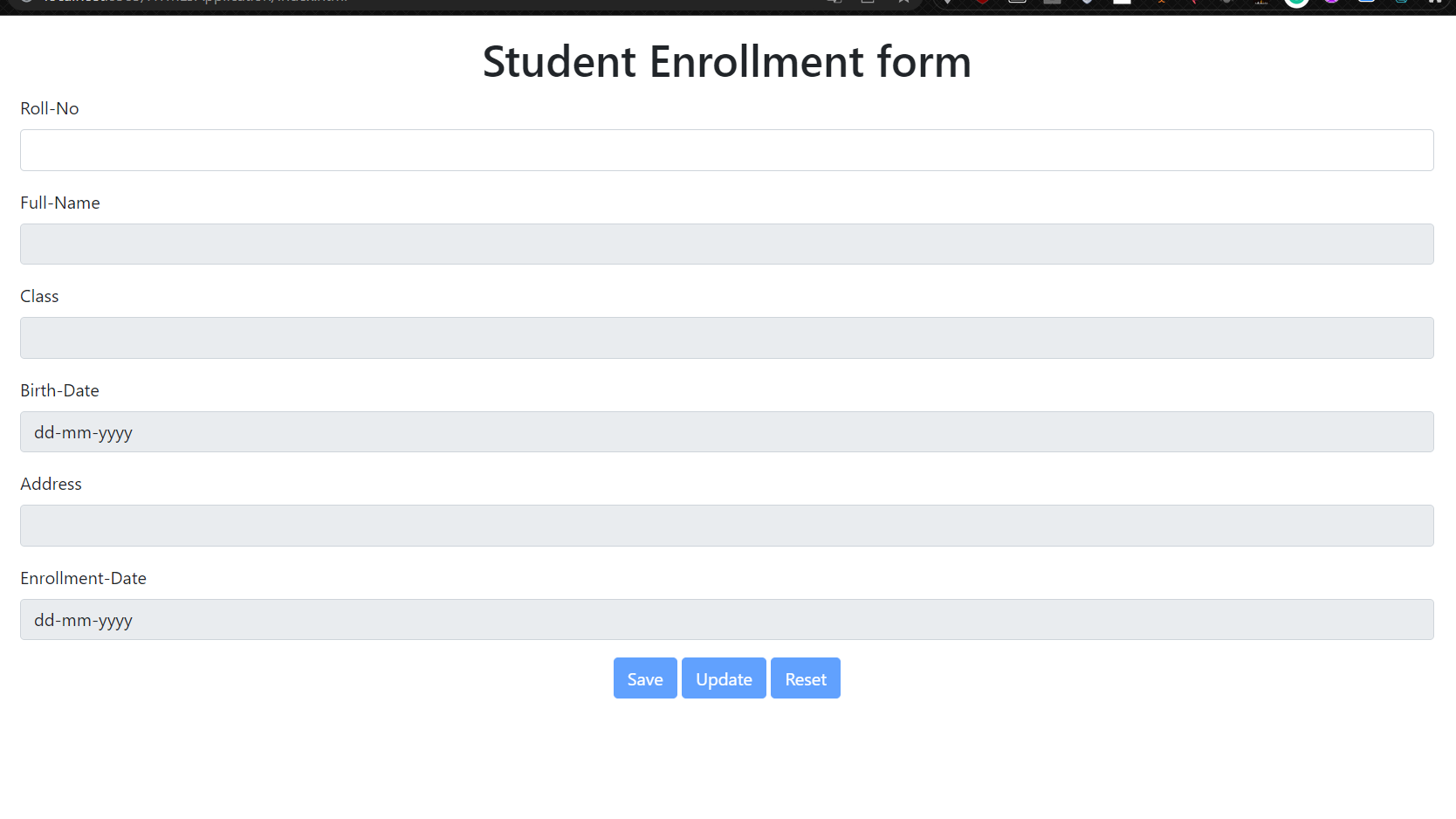 GitHub - SojwalIngle/Student-Enrollment-form: This is Html Student Enrollment form which uses ...