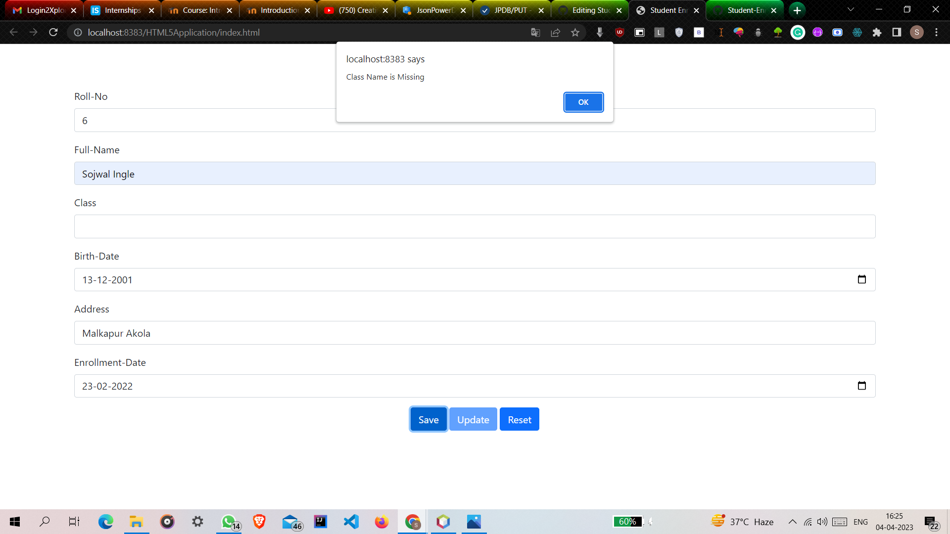 GitHub - SojwalIngle/Student-Enrollment-form: This is Html Student Enrollment form which uses ...