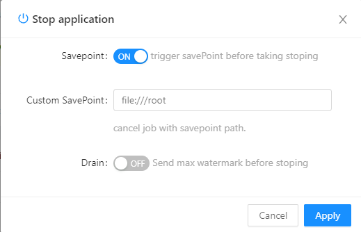 cancel flinkjob with no access savepoint · Issue #1122 · apache/incubator-streampark · GitHub