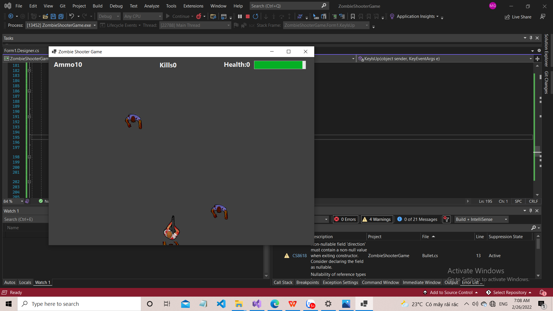 GitHub - buibong29hcmut/ZombieShooterGame