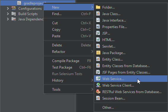 Can't create a WebService class via Assistant in a Gradle project · Issue #4266 · apache ...
