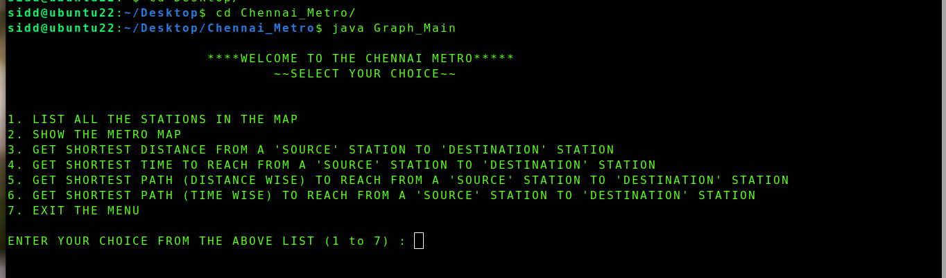 GitHub - Siddharthrajrana/Chennai_Metro: The Chennai Metro is a Java ...