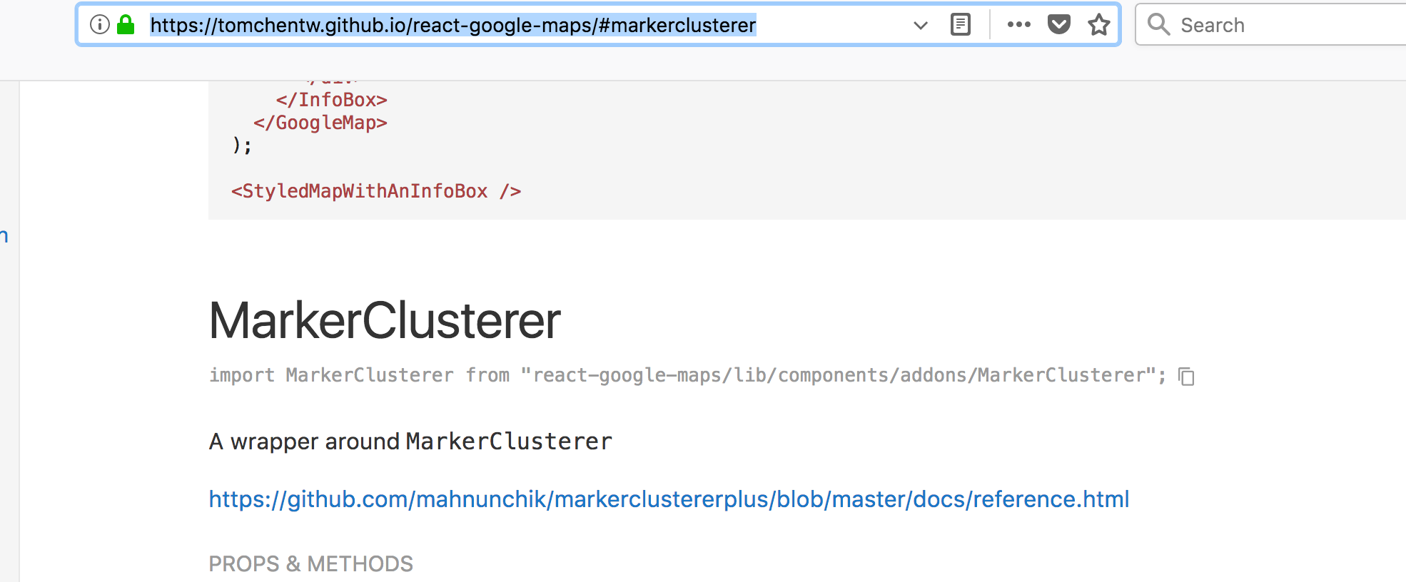 addons/MarkerClusterer · Issue #522 · tomchentw/react-google-maps · GitHub