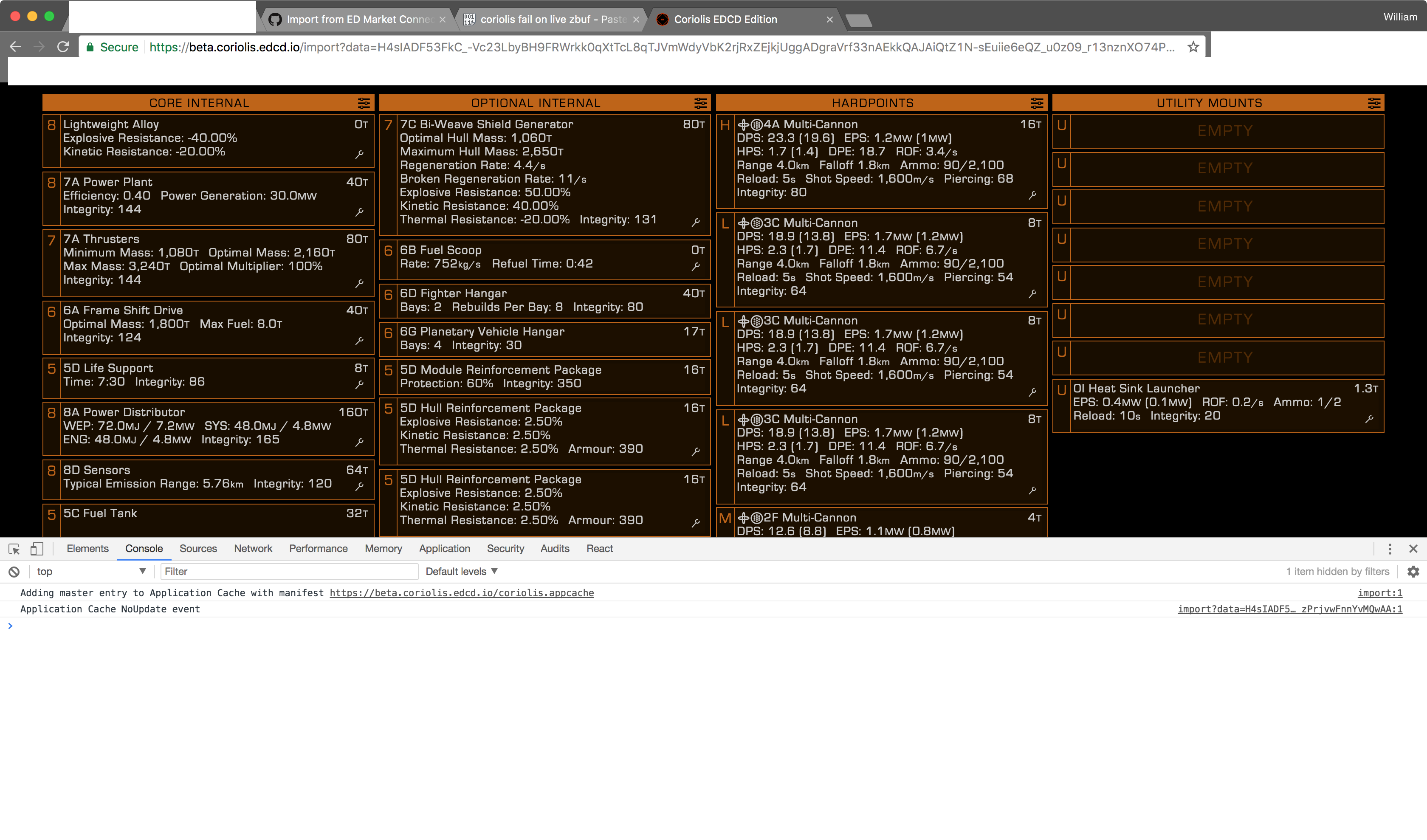 Import from ED Market Connector (EDMC) is failing · Issue #152 · EDCD/coriolis · GitHub